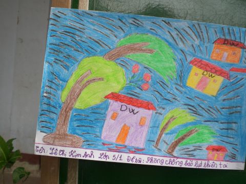 School drawing competetion on preventing typhoon damage to houses | DW ...